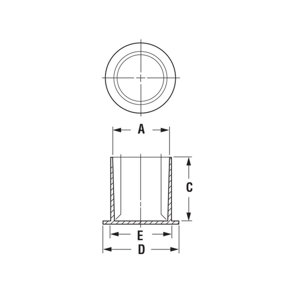 Caplugs - Tube Cap & Plug: 0.6275" ID, Round Head | MSC Direct