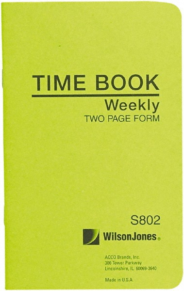 Wilson Jones - Foreman’s Time Book: 36 Sheets, 4-1/8 x 6-3/4" Sheet ...