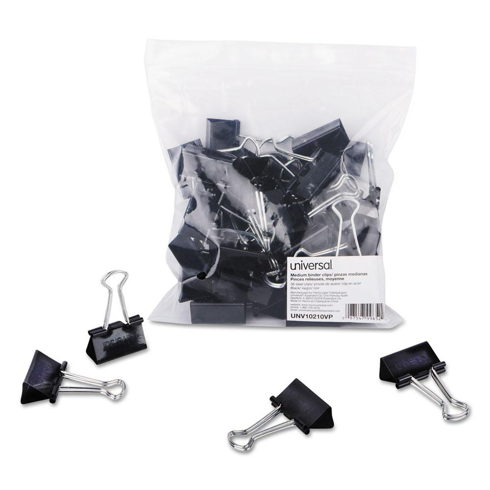 UNIVERSAL - Pack of (36) 1-1/4" Wide Binder Clips | MSC Direct