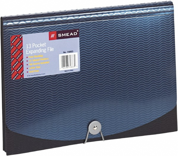 SMEAD - Expansion Folder: Letter, Black & Blue | MSC Direct