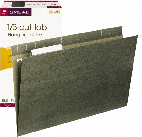 SMEAD - Hanging File Folder: Legal, Standard Green, 25/Pack | MSC Direct