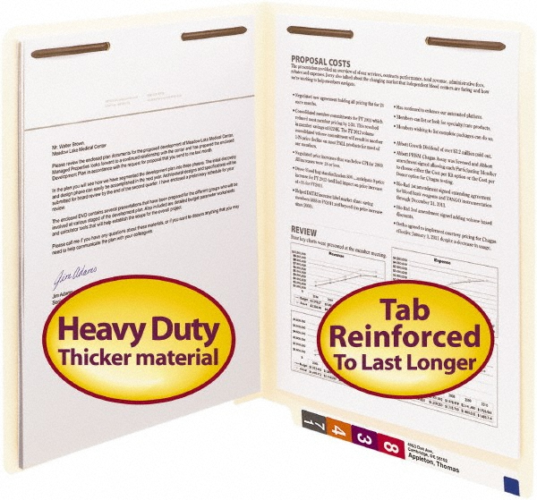 SMEAD - File Folders with End Tab: Letter, Manila, 50/Pack | MSC Direct