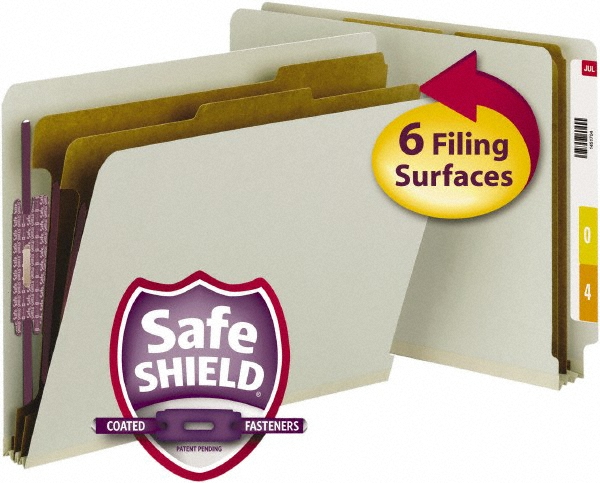 SMEAD - Classification Folder: Letter, Gray & Green, 10/Pack | MSC Direct