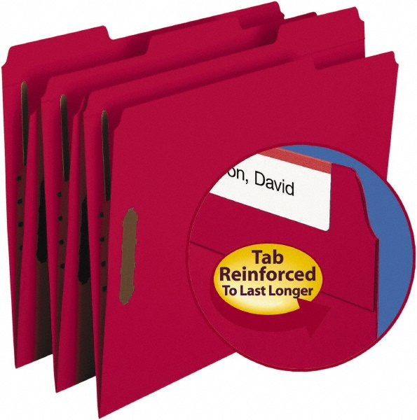 SMEAD - File Folders with Top Tab: Letter, Red, 50/Pack | MSC Direct