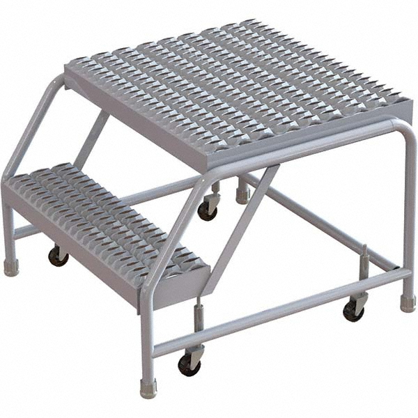 TRI-ARC - Aluminum Rolling Ladder: 350 lb Capacity, 2 Step | MSC Direct