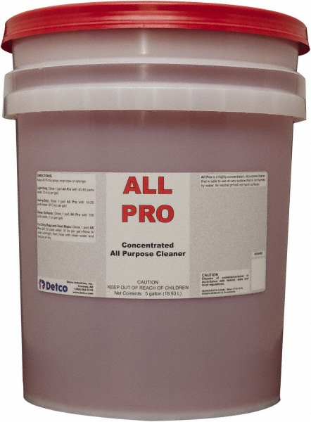 Detco - All Pro, 5 Gal Pail, Concentrated All-Purpose Cleaner | MSC Direct
