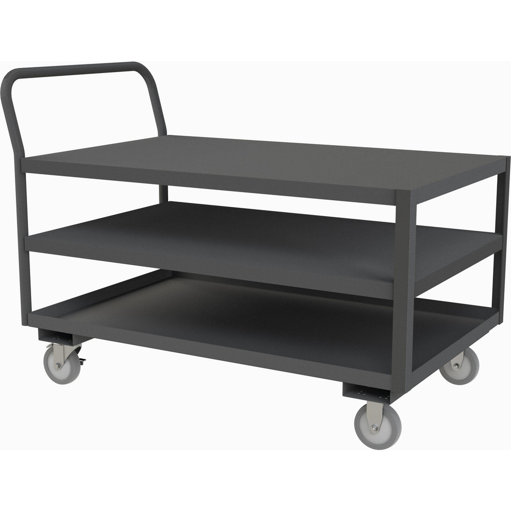 Durham - Service Utility Cart: 48" Long, 30" Wide, Steel, Gray | MSC Direct