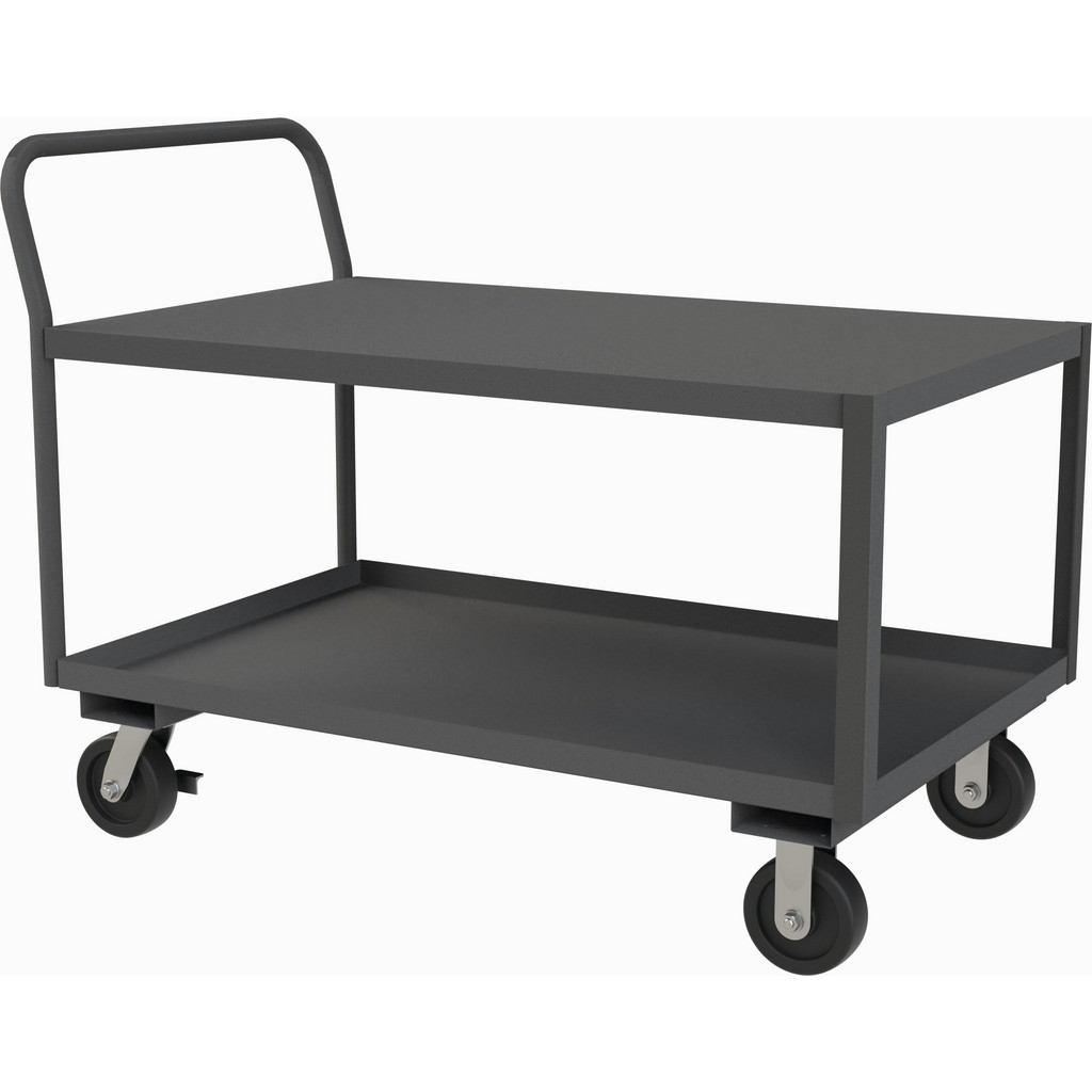 Durham - Service Utility Cart: 48" Long, 30" Wide, Steel, Gray | MSC Direct