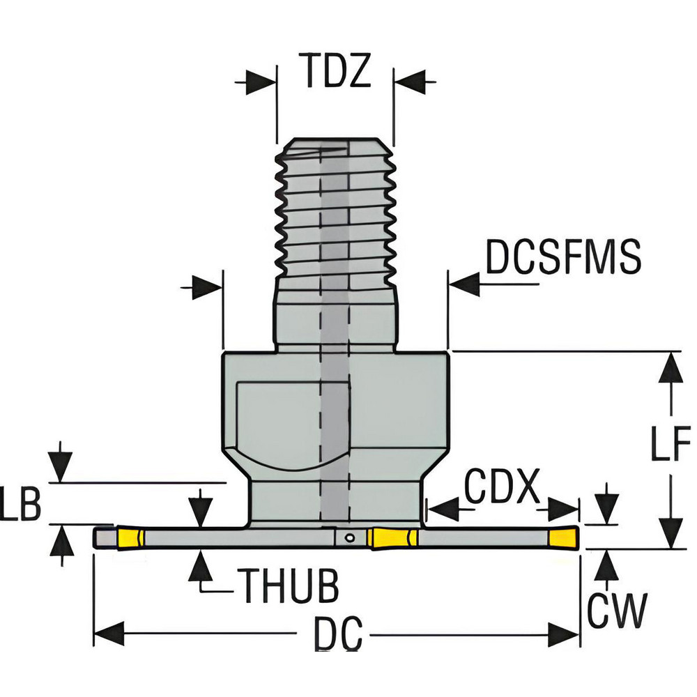 Seco - Indexable Slotting Cutter: 0.0980" Cutting Width, 2.0000" Cutter ...