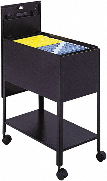 Safco - Tote Utility Cart: 24-3/4" Long, 13-1/2" Wide, Steel, Black ...