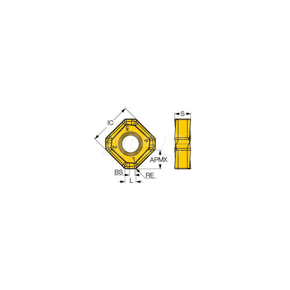 Iscar - Milling Insert: ANSI S845 SNMU 1806ANR-RM IC5100, ISO S845 SNMU ...