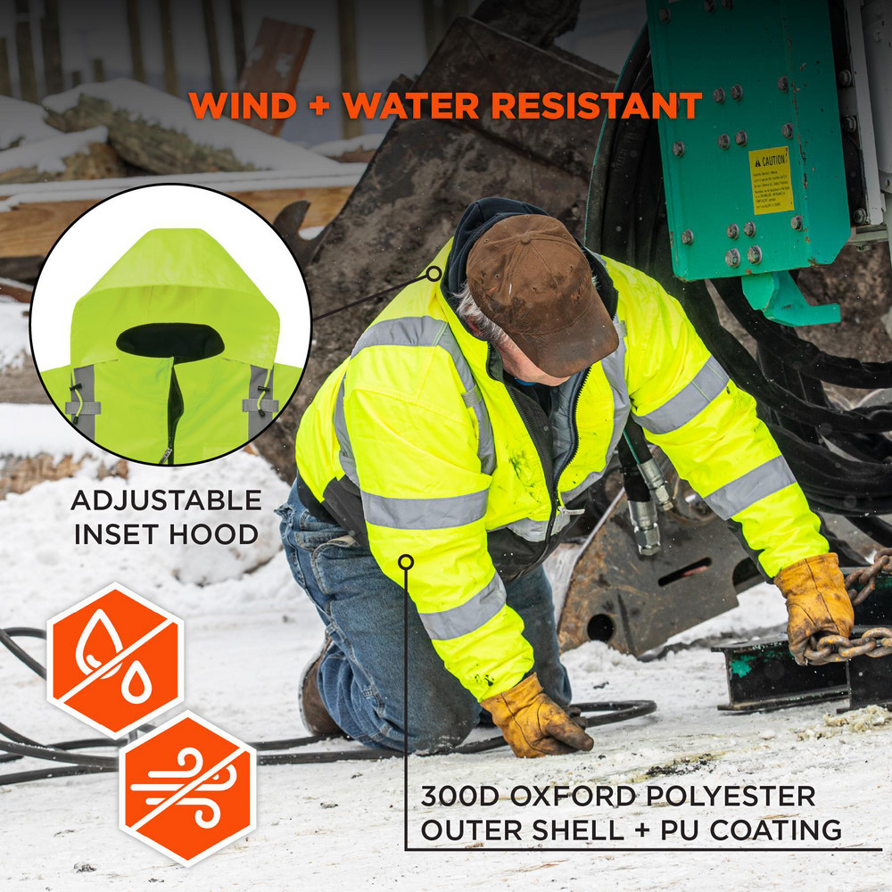 Ergodyne - Jacket Jacket: Size Medium, Polyester, Zipper Closure ...