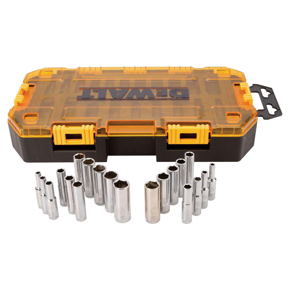 DeWALT - Socket Set: 20 Pc, 1/4" Drive | MSC Direct
