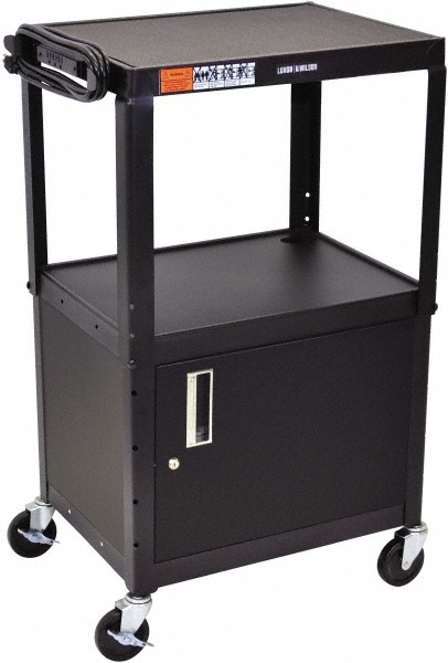 Luxor - Adjustable Height Utility Cart: 24" Long, 18" Wide, Steel ...