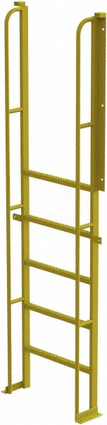 TRI-ARC - Steel 90 deg Incline Rolling Ladder: 60" Platform, 6 Step ...