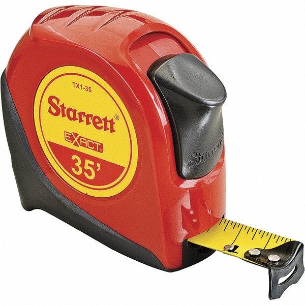 Starrett - 35' x 1" Yellow Blade Tape Measure - 33883562 - MSC ...