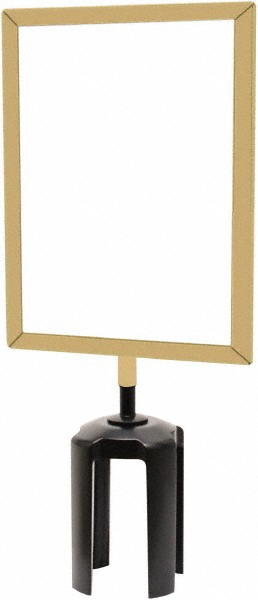 Tensator - Barrier Post Sign Frame: Steel, 7" OAL, 7/8" OAW, 11" OAH ...