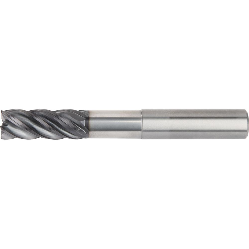 Widia - Corner Radius End Mill: 3/8" Dia, 7/8" LOC, 5 Flutes, Solid ...