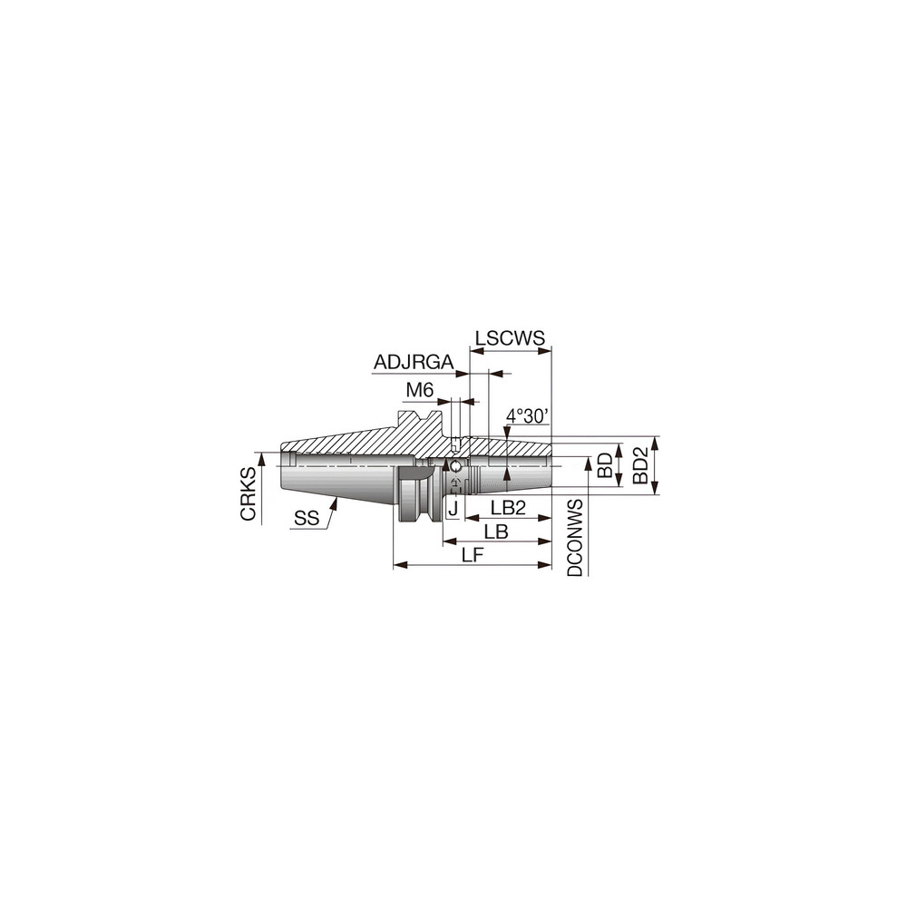 Tungaloy - Shrink-Fit Tool Holder & Adapter: BT50 Taper Shank | MSC Direct
