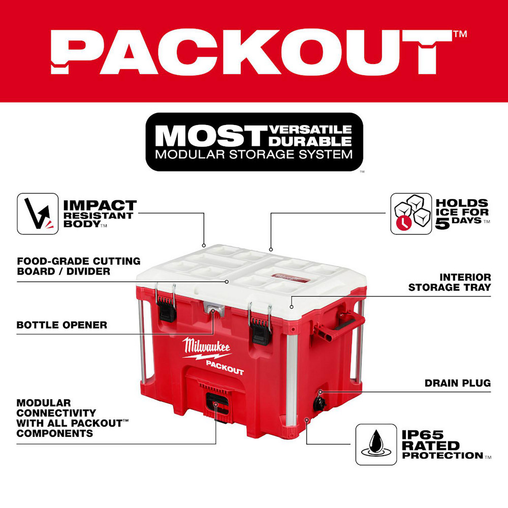 Milwaukee Tool - Portable Coolers: Portable Cooler Type: Ice Chest ...