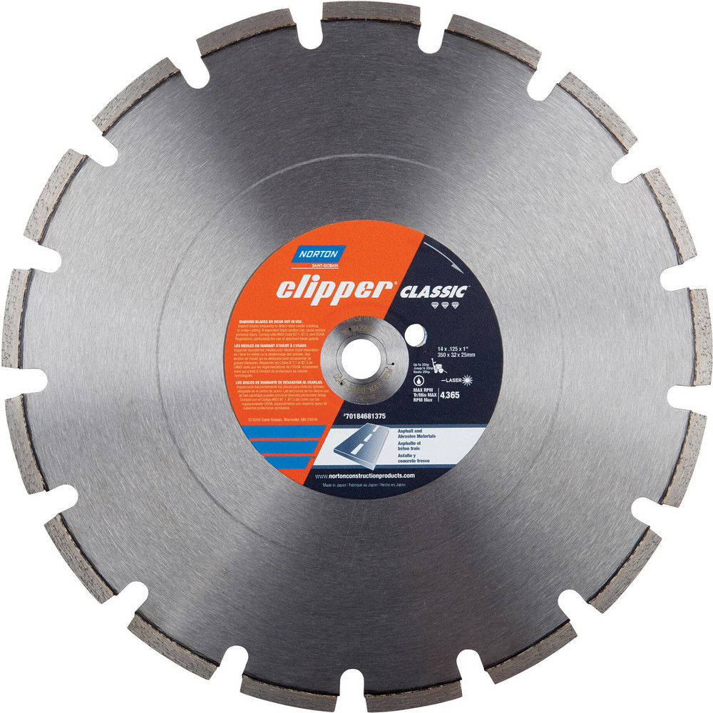 Norton - Wet & Dry Cut Saw Blade: 18" Dia, 1" Arbor Hole, 0.125" Kerf ...