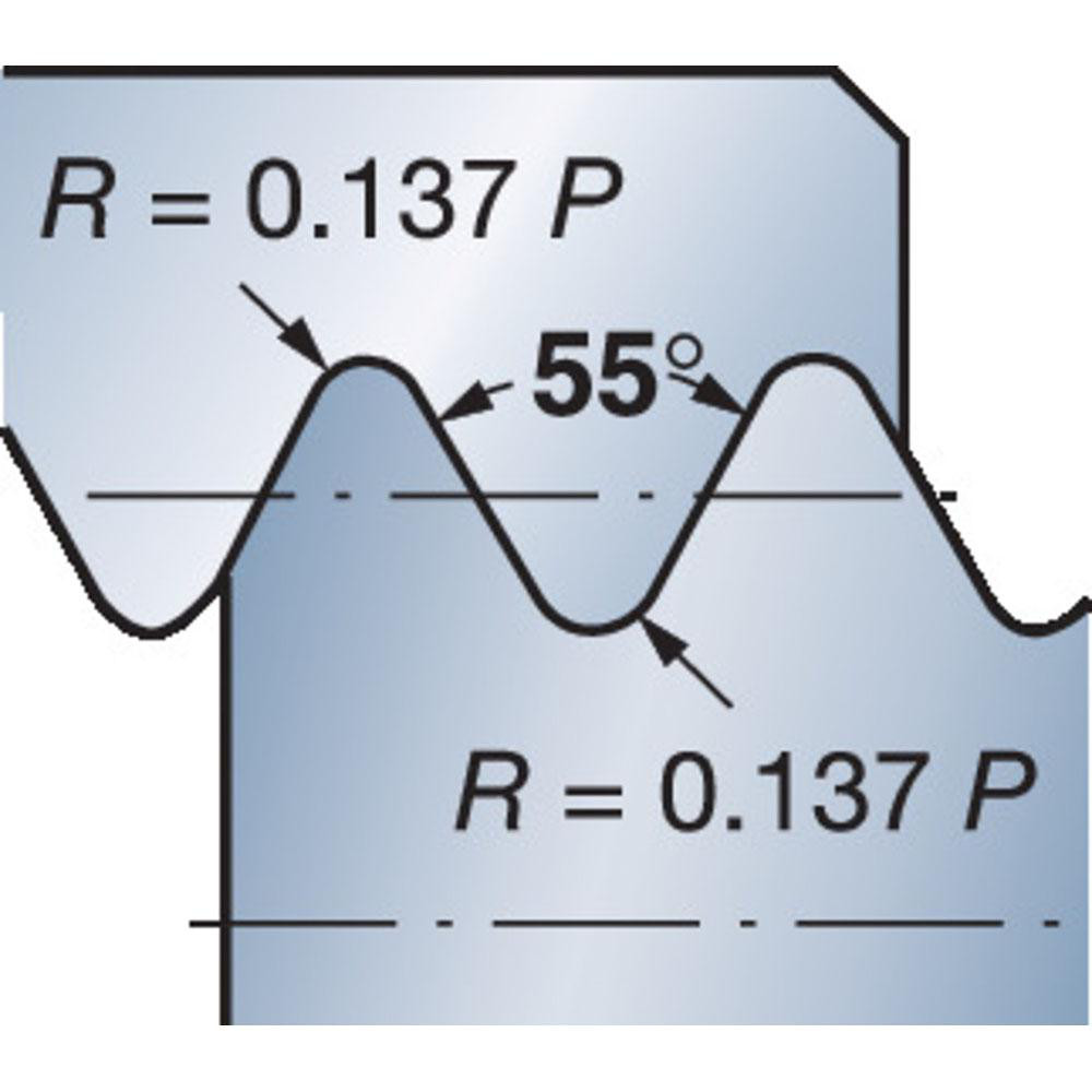 Sandvik Coromant - Threading Insert: R166.0L11WH01-140 1020, Carbide ...