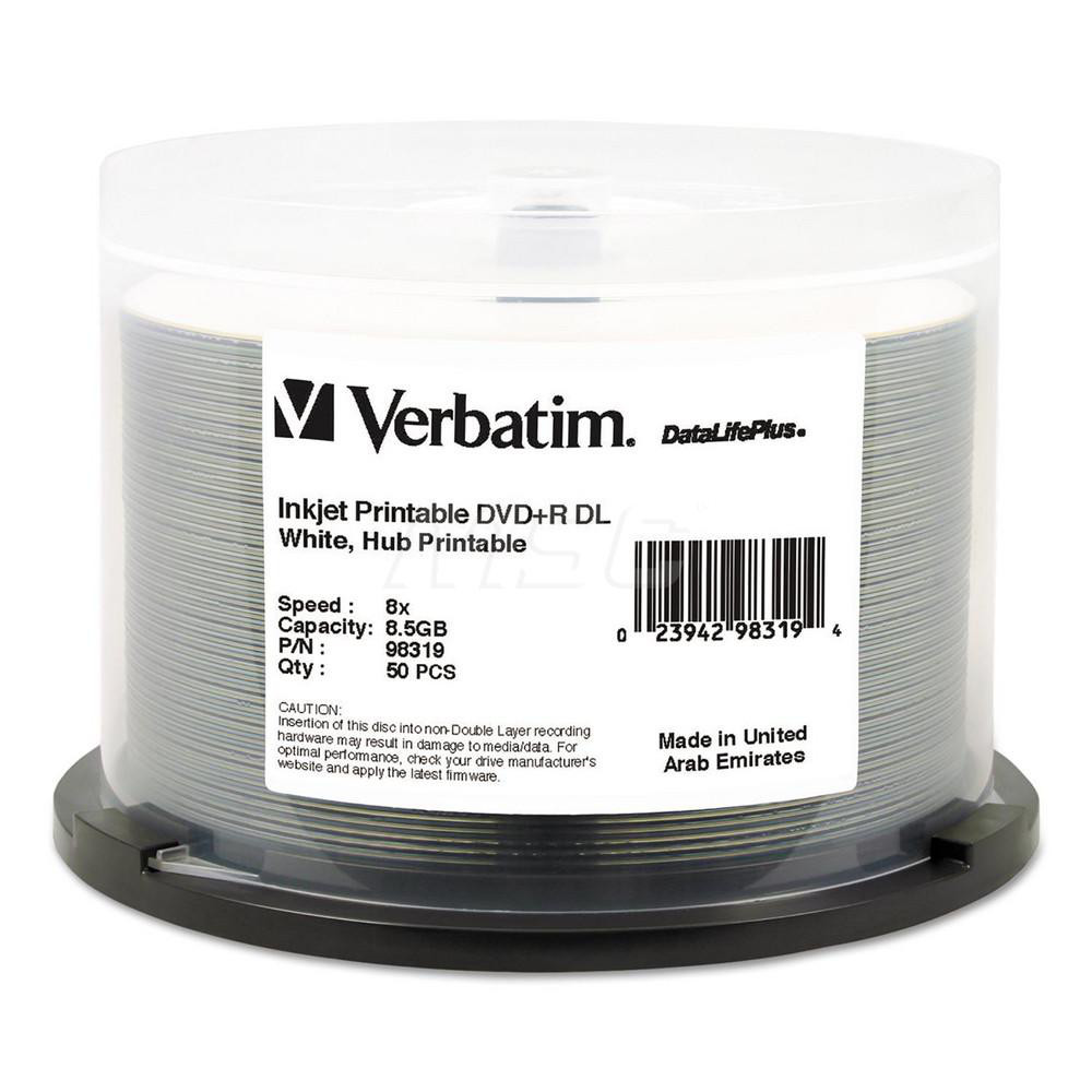 Verbatim - Office Machine Supplies: DVD+R Disc, White, 50 per Pack ...