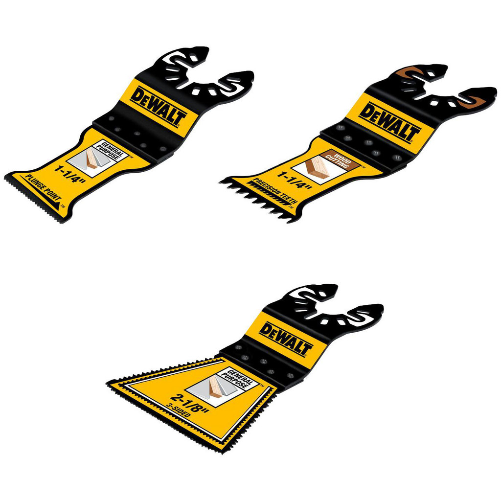 DeWALT - 3 Pc. Oscillating Tool Blade Set: Includes (1) DWA4258, (1 ...