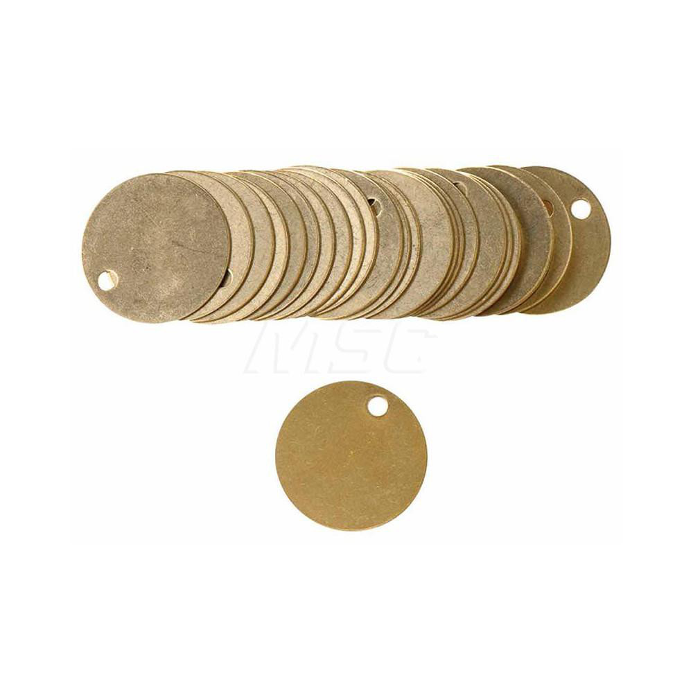 Brady - Blank Metal Tags; Shape: Round ; Diameter (Decimal Inch): 1.5 ...