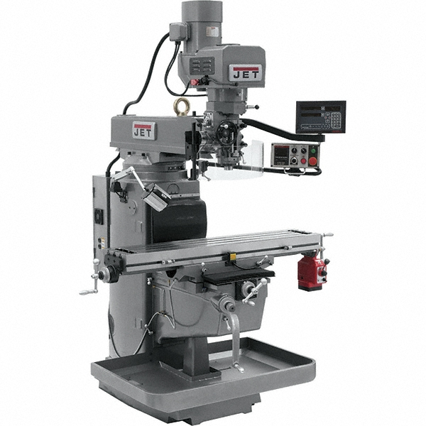 Jet - 10" x 50" Knee Milling Machine: 3 hp, Electronic Variable Speed ...