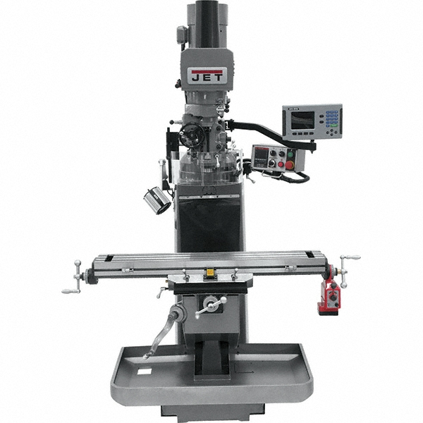 Jet - 9" x 49" Knee Milling Machine: 3.00 hp, Electronic Variable Speed ...