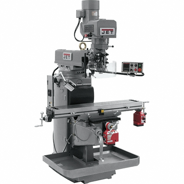 Jet - 10" x 50" Knee Milling Machine: 3 hp, Electronic Variable Speed ...