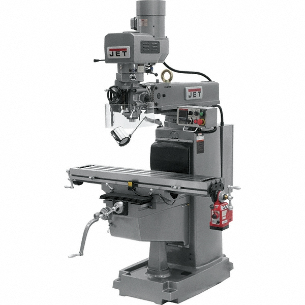 Jet - 10" x 50" Knee Milling Machine: 3 hp, Electronic Variable Speed ...