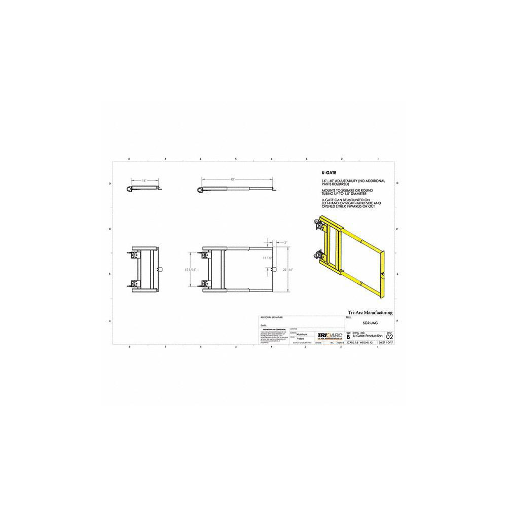 TRI-ARC - Rail Safety Gates: Fits Clear Opening (Inch): 16.0000 to 40. ...