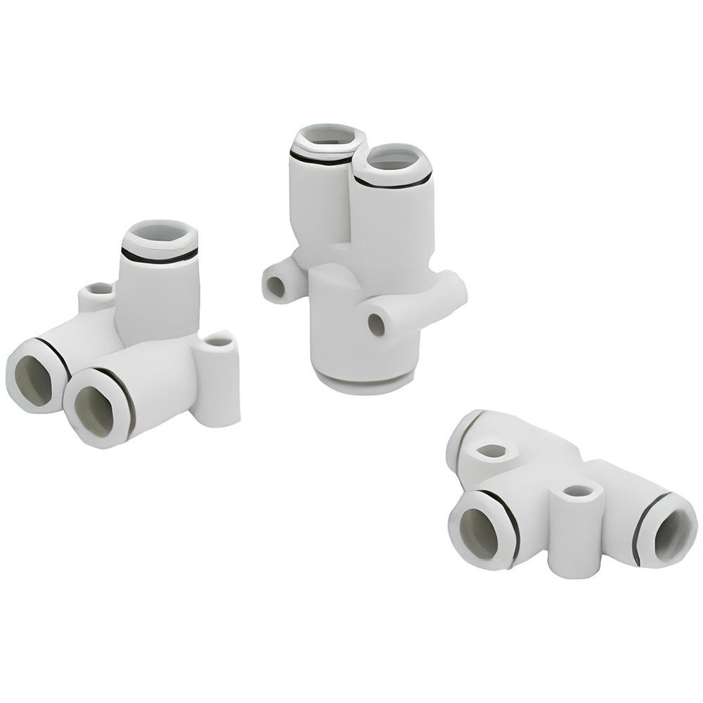 SMC PNEUMATICS - Push-to-Connect Push-to-Connect Fitting: Plug-In Y, 10.00 mm OD | MSC Direct