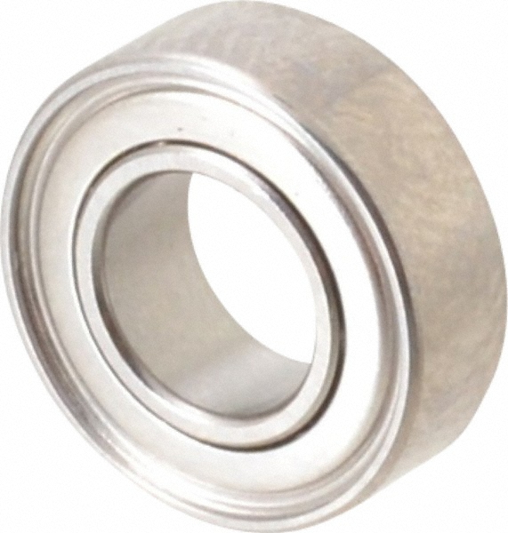 Value Collection - 3/16" Bore Diam, 3/8" OD, Double Shield Miniature Radial Ball Bearing ...