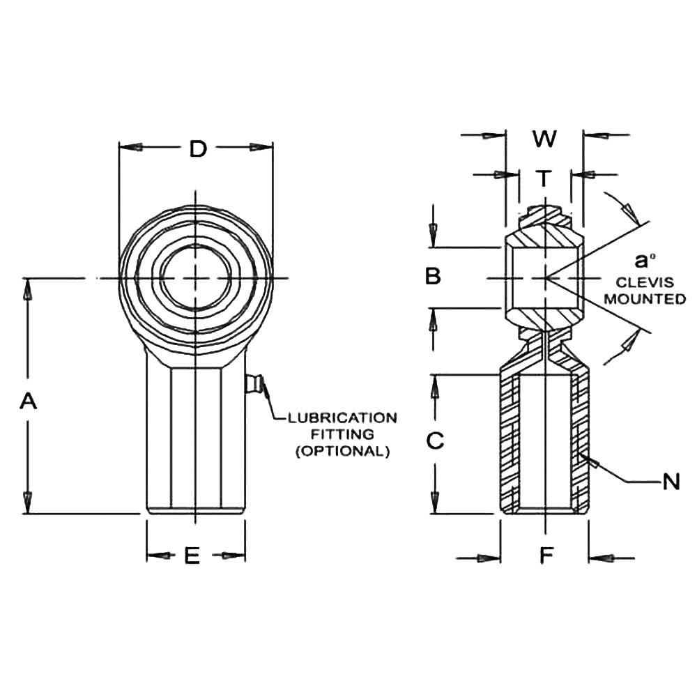 Tritan - Ball Joint Linkage Spherical Rod End: 5/16-24" Shank Thread, 5 ...