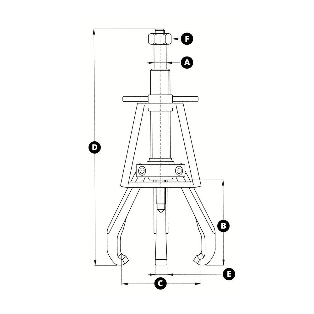 Posi Lock Puller - 25" Spread, 40 Ton Capacity, Puller | MSC Direct
