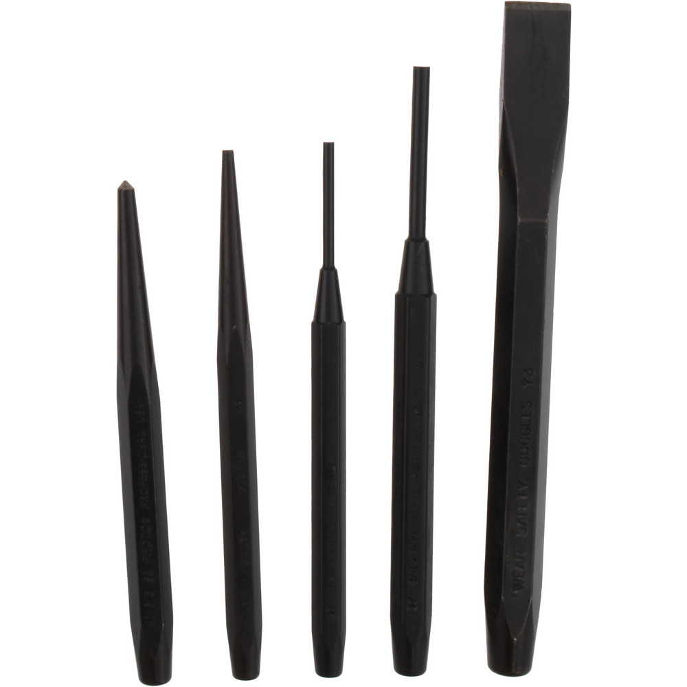 Proto - Punch & Chisel Set: 5 Pc, 5/8" Chisel, 1/8 - 3/8" Punch | MSC ...