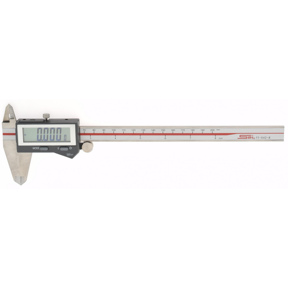 SPI - Electronic Caliper: 200.00 mm, 8", 0.0100 mm, 0.0005" Resolution ...