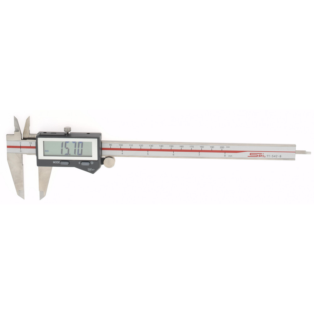 SPI - Electronic Caliper: 200.00 mm, 8", 0.0100 mm, 0.0005" Resolution ...