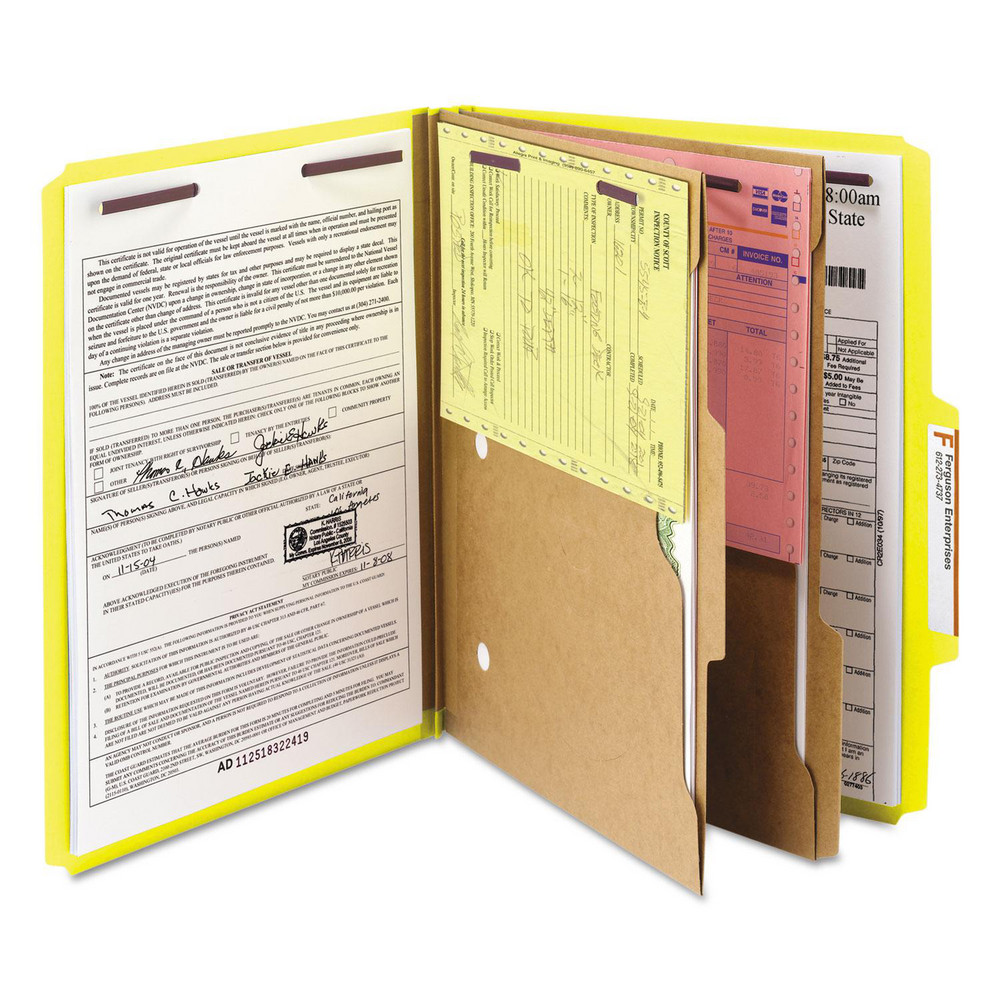 SMEAD - Classification Folder: Letter, Yellow, 10/Pack | MSC Direct