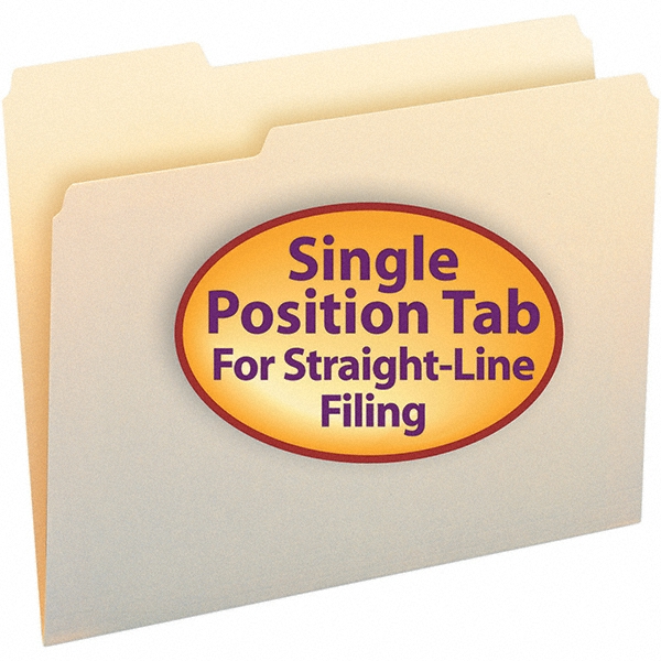 SMEAD - File Folders with Top Tab: Letter, Manila, 100/Pack | MSC Direct