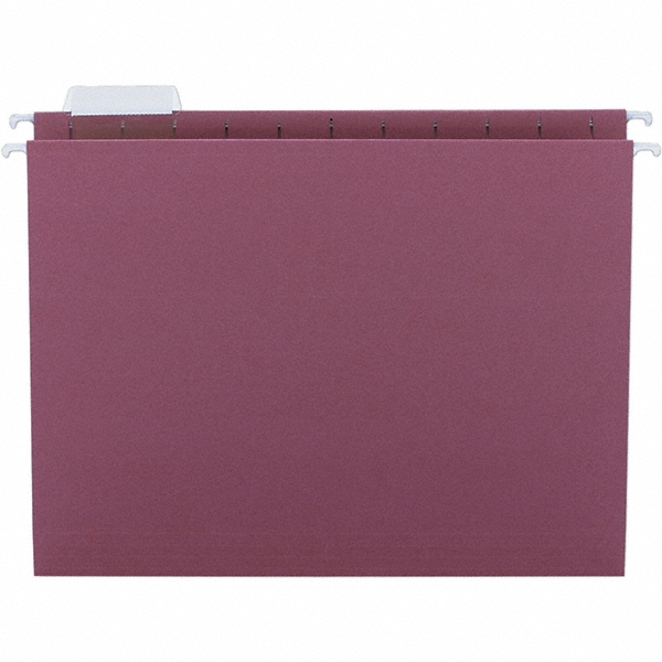 SMEAD - Hanging File Folder: Letter, Maroon, 25/Pack | MSC Direct