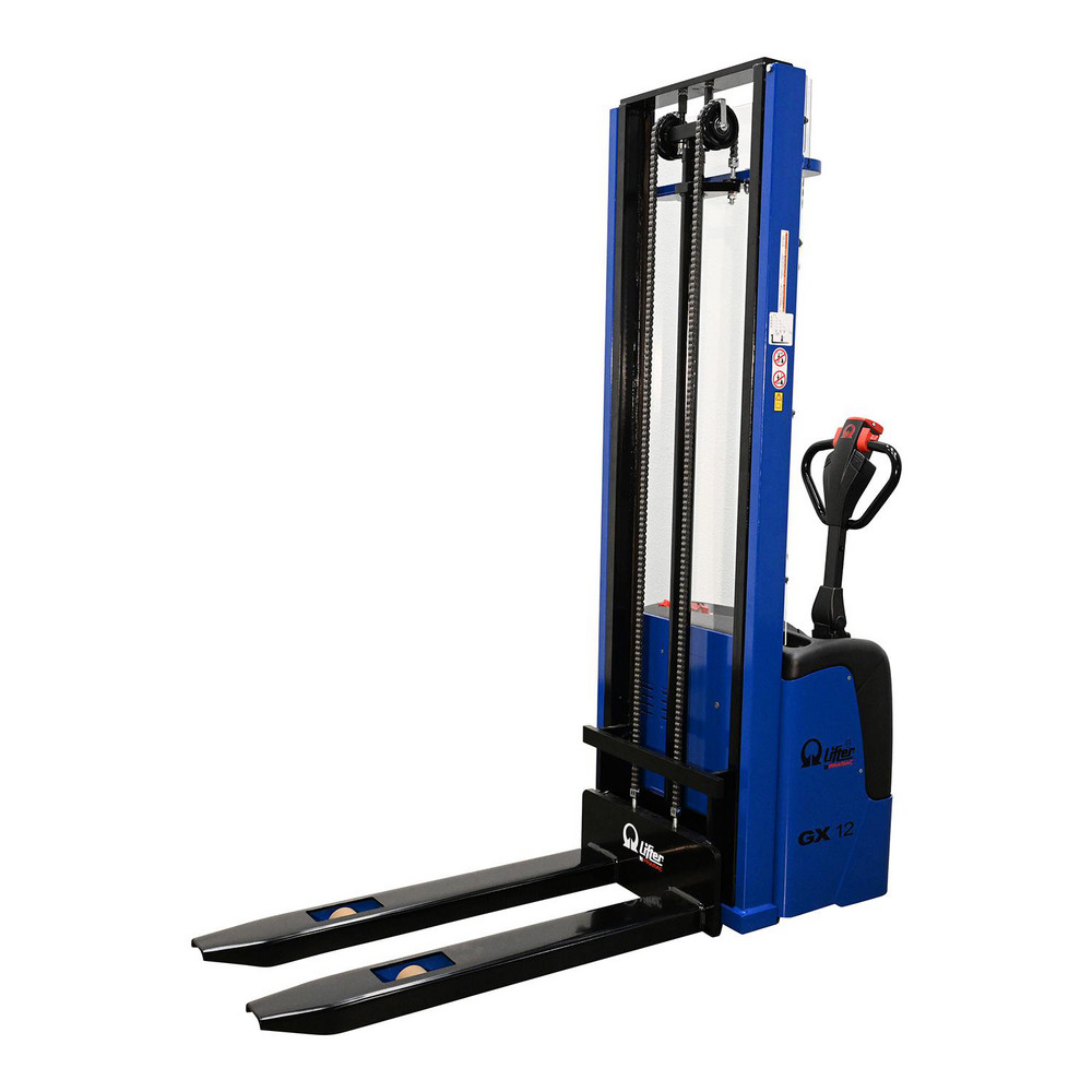 Vestil - 2,500 Lb Capacity, 89" Lift Height, Battery Operated Self ...