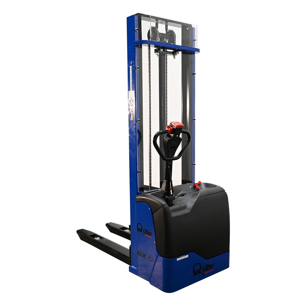 Vestil - 2,500 Lb Capacity, 89" Lift Height, Battery Operated Self ...