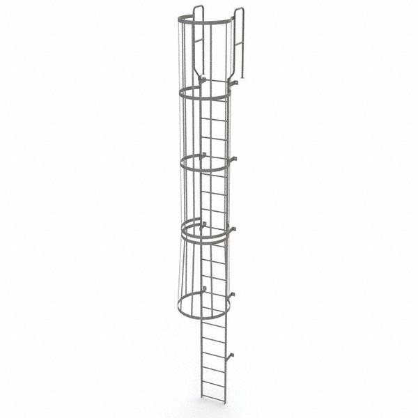 TRI-ARC - Steel Wall Mounted Ladder: 19.00" High, 20 Steps, 350 lb ...