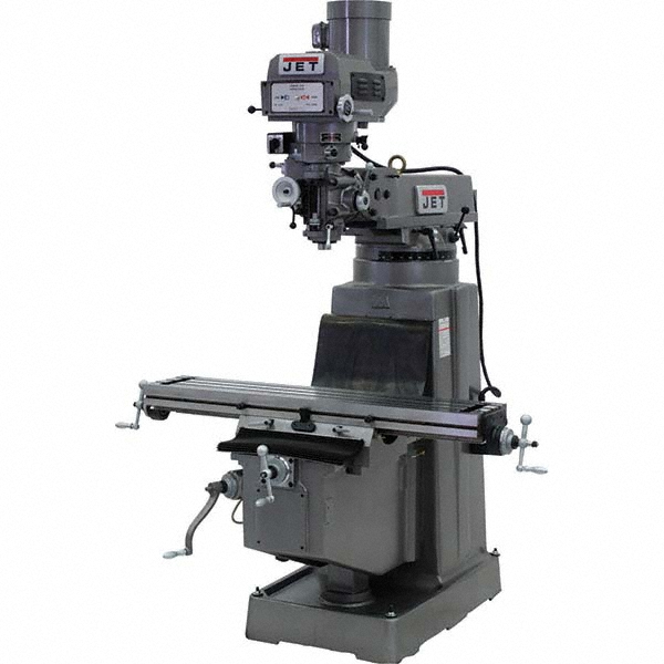 Jet - 50" x 10" Knee Milling Machine: Electronic Variable Speed, Three ...