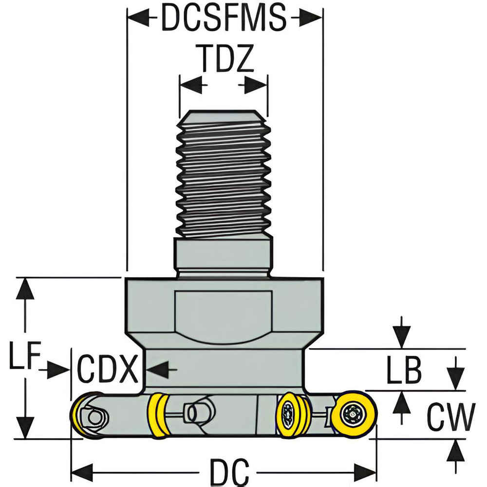 Seco - Indexable Slotting Cutter: 50.00 mm Cutting Width, Combimaster ...