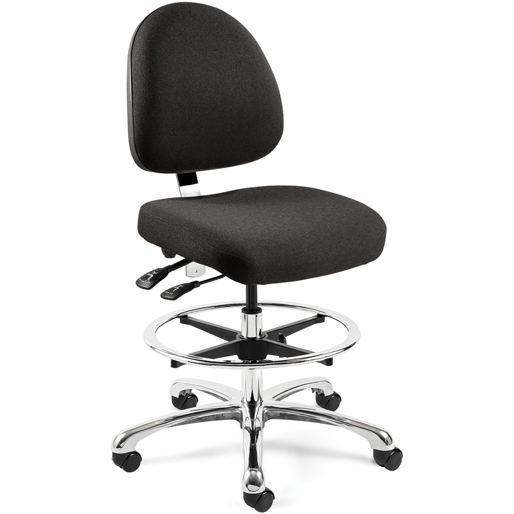 Bevco - Task Chair: Olefin, Black, Adjustable Height | MSC Direct